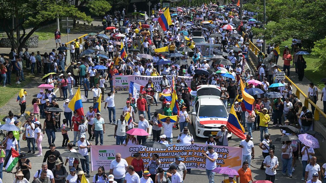 Así trascurre la jornada de marchas este Primero de Mayo en Colombia ...