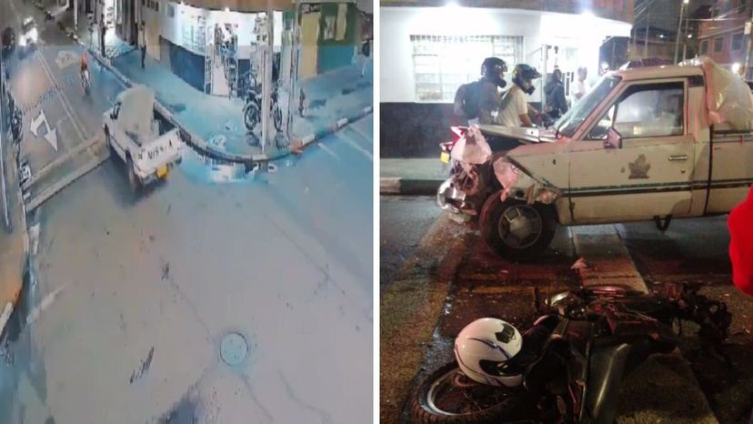 Video | Fuerte accidente en Bogotá: motociclista chocó con una ...